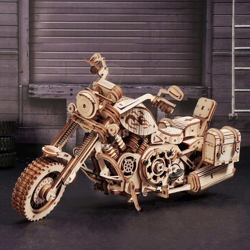 3D Wooden Puzzle Model Classic Model Cruiser Motorcycle