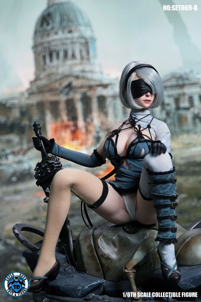 SUPER DUCK SET069B 1/6 NieR YoRHa 2B Head Nightgow