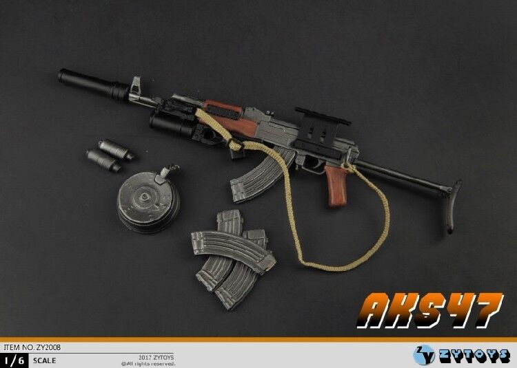 ZY AKS-47 Assault Rifle Set Fit actIon figure
