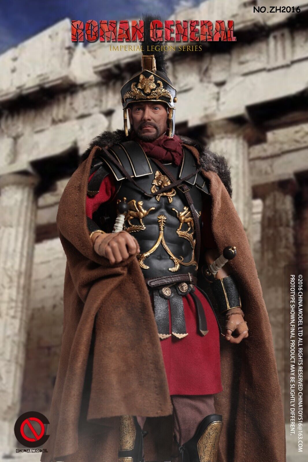 CHINA MODEL ZH016 Warrior KNIGHT Rome Imperial General w/ Metal Armor ...