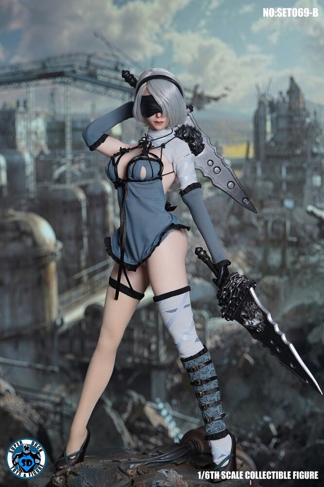 SUPER DUCK SET069B NieR YoRHa 2B Head Nightgow Clothes Fit body