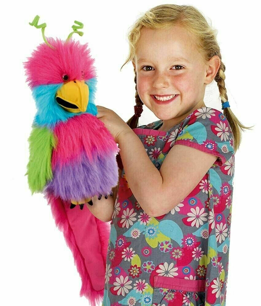 Hand Puppet Large Birds Scarlet Macaw Soft Doll Plush