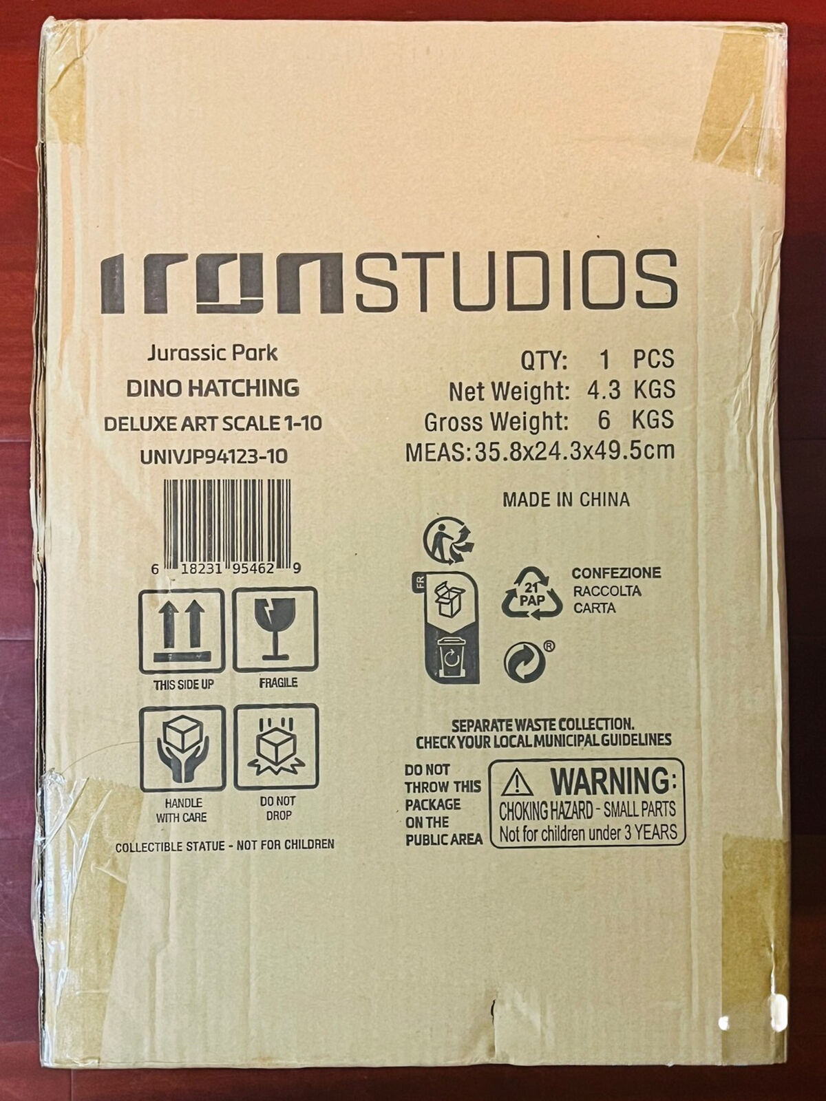 Dino Art Scale Studios Deluxe Statue Iron 'Jurassic Park' Hatching